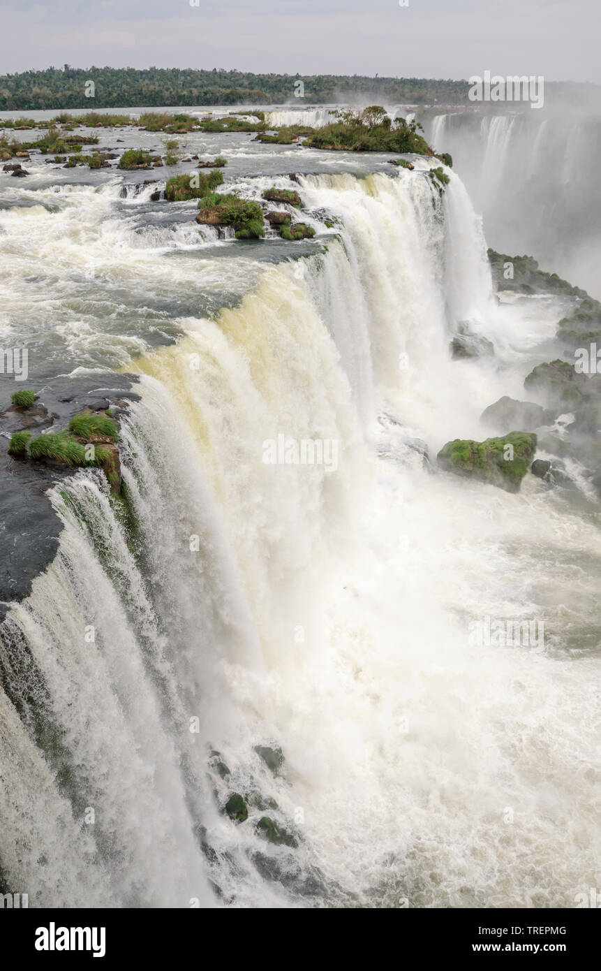 overview of landscape to iguacu waterfalls in Brazil Stock Photo - Alamy