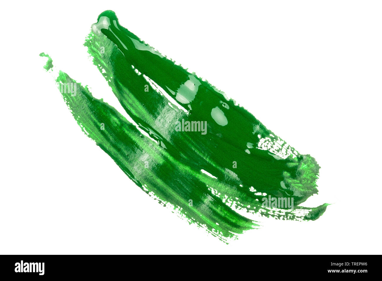 green oil paint spot isolated on white background Stock Photo - Alamy