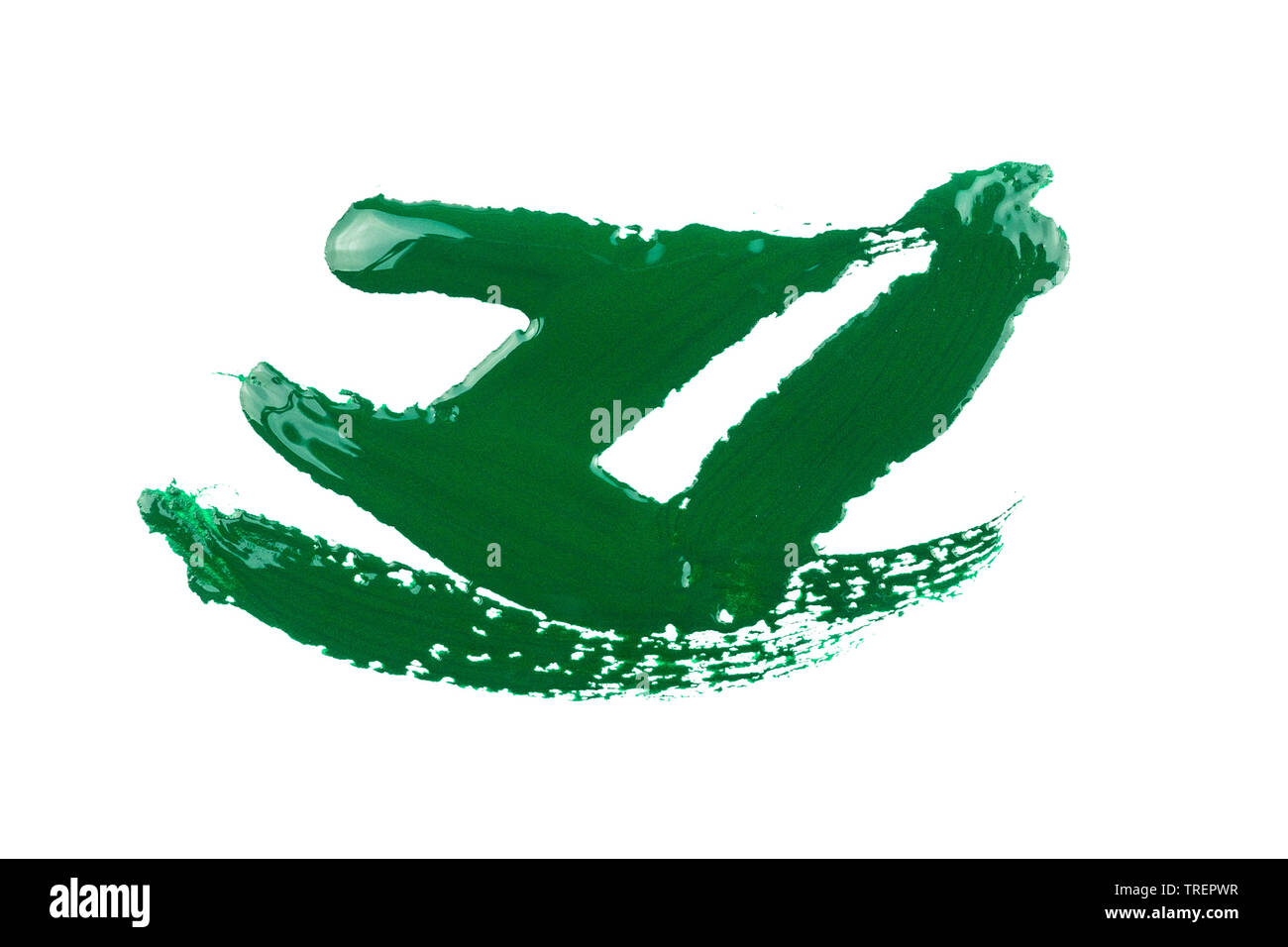 green oil paint spot isolated on white background Stock Photo - Alamy