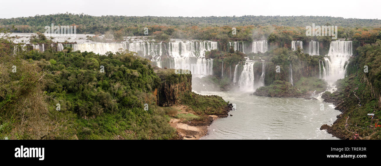 overview of landscape to iguacu waterfalls in Brazil Stock Photo - Alamy