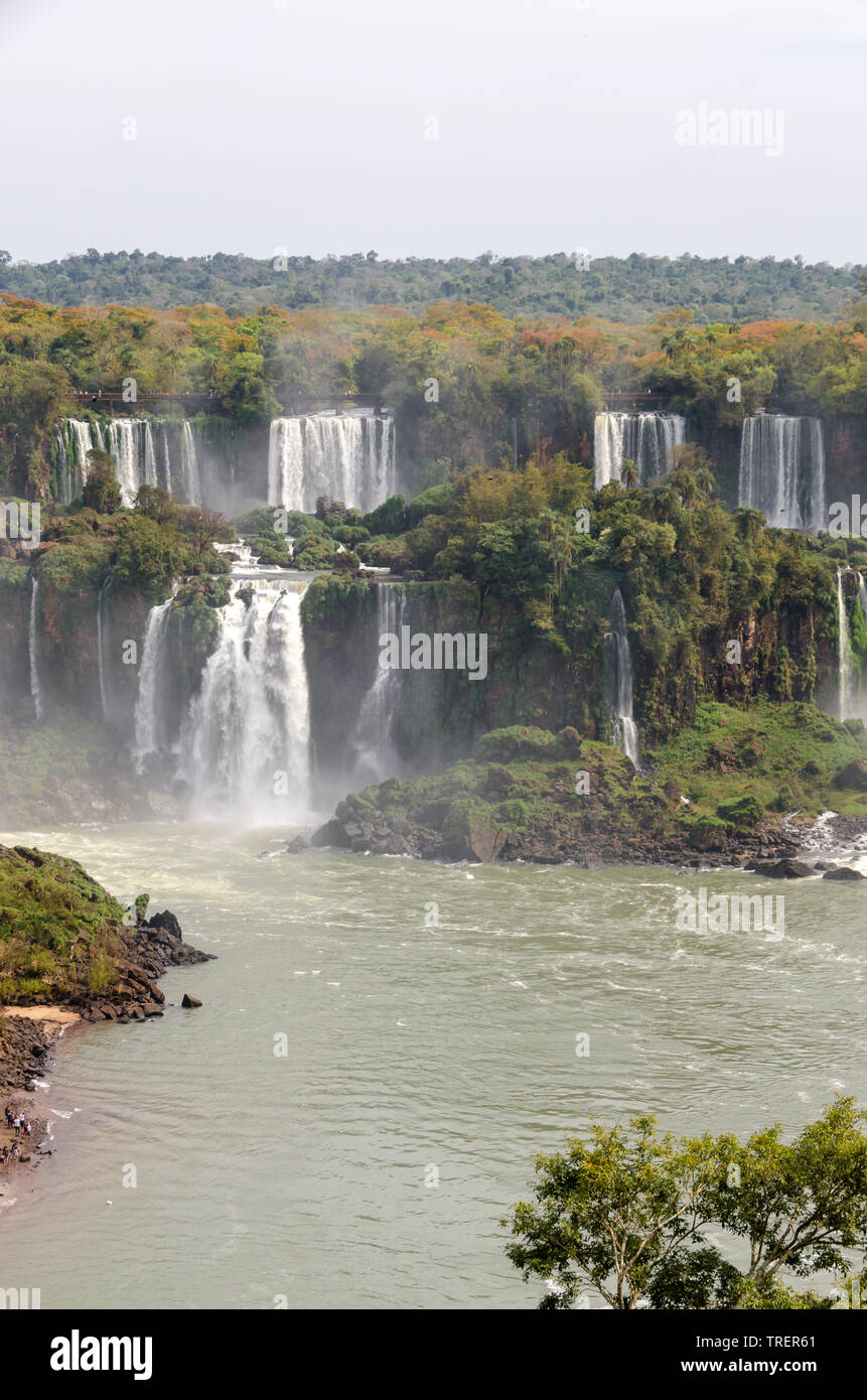 overview of landscape to iguacu waterfalls in Brazil Stock Photo - Alamy