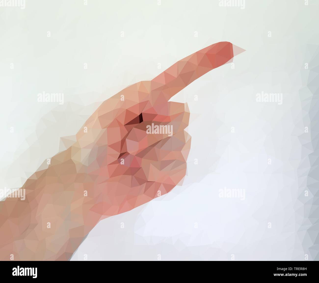 Male human polygonized hand showing different gestures Stock Photo - Alamy