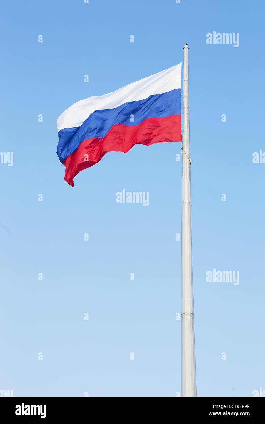 Russia flag waving hi-res stock photography and images - Alamy