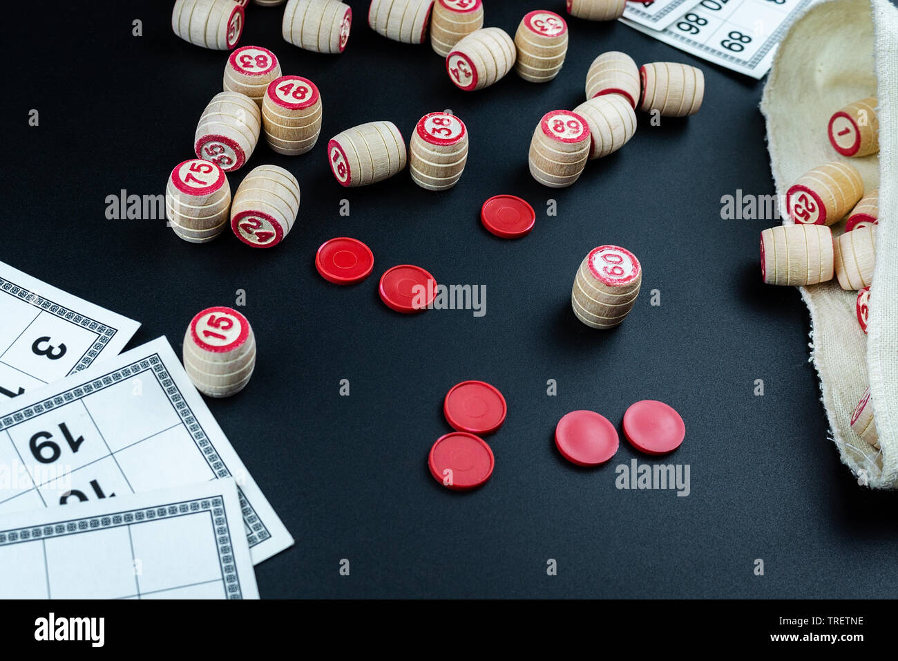 Wooden barrels lotto cards hi-res stock photography and images - Alamy