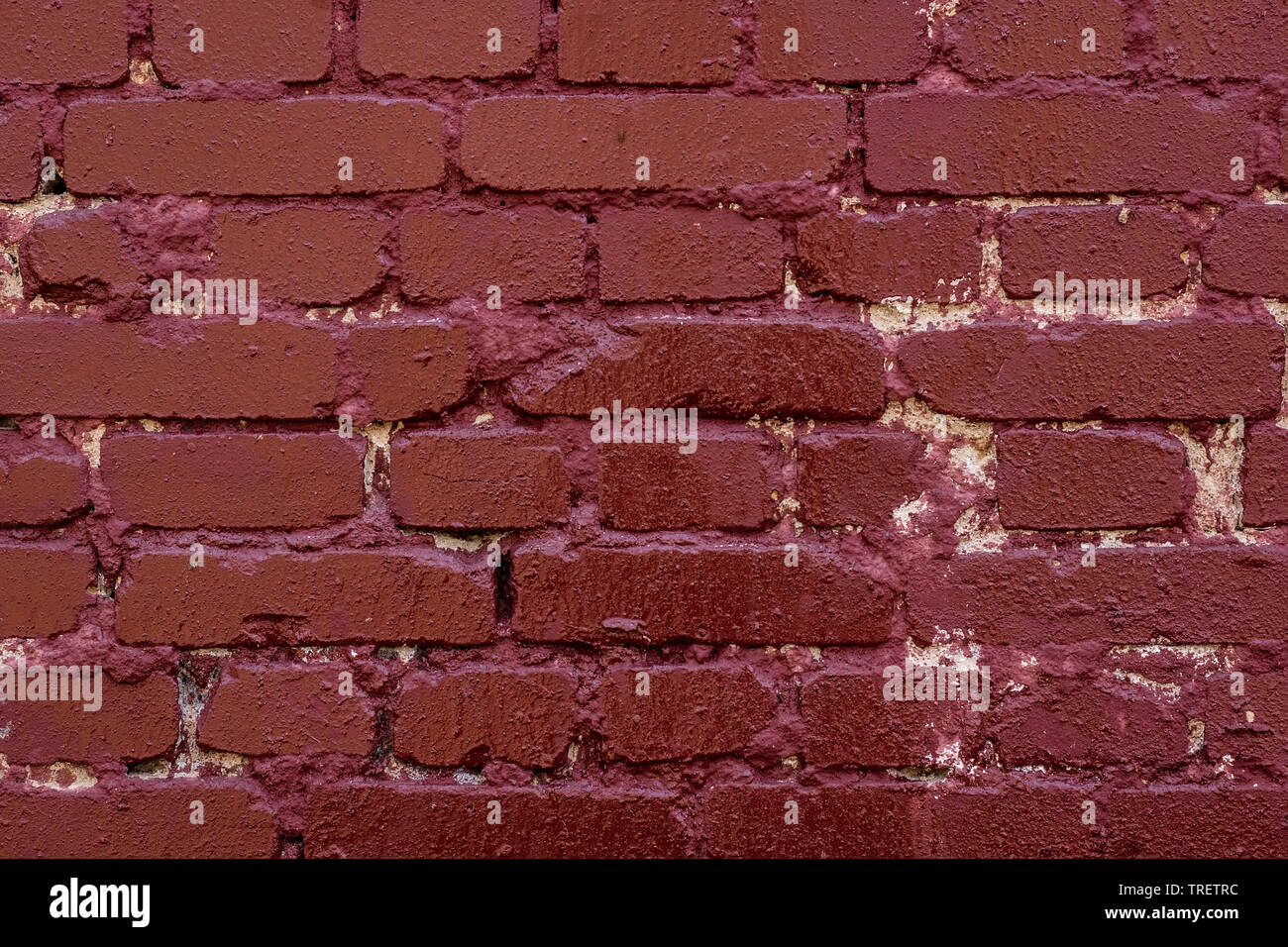 old dirty red brick wall with light cement. rough surface texture Stock ...