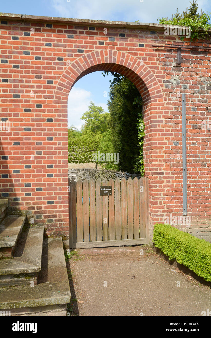 Staff Access Only sign on gate Stock Photo - Alamy