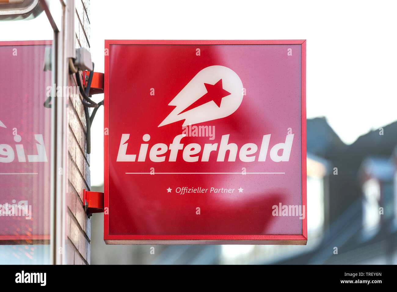 Lieferheld sign hi-res stock photography and images - Alamy