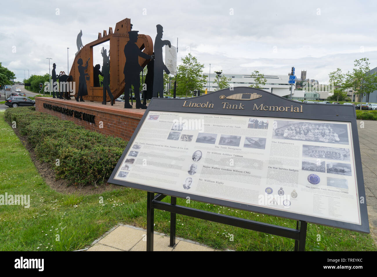 The Tank Memorial Lincoln City Uk, commemorating the Engineering ...