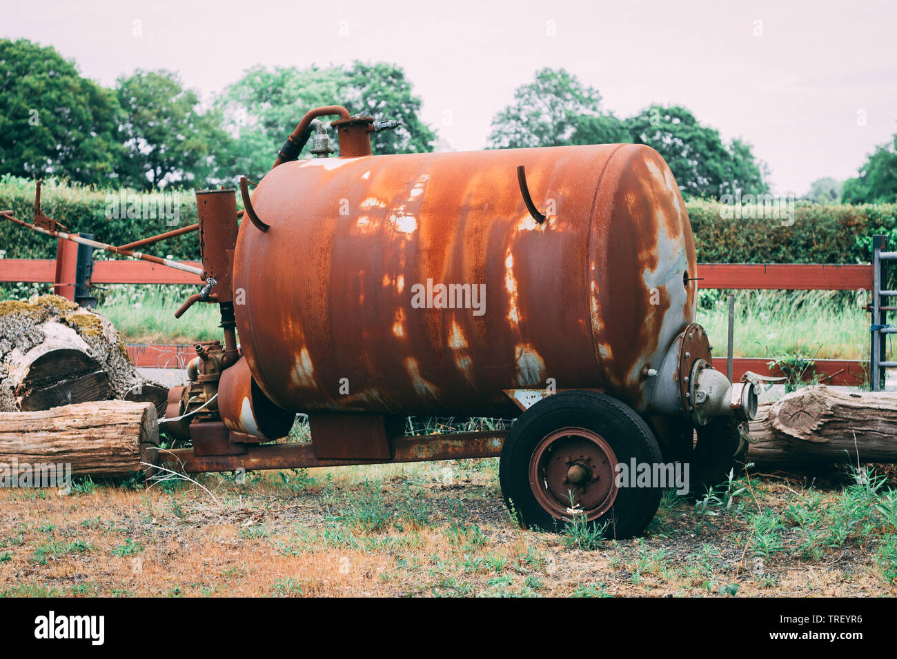 old ww2 gas tank Stock Photo - Alamy