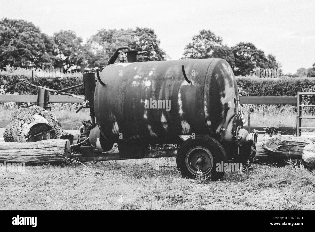 old ww2 gas tank Stock Photo - Alamy