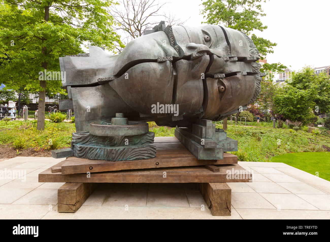 The Head of invention sculpture by Eduardo Paolozzi outside the The ...