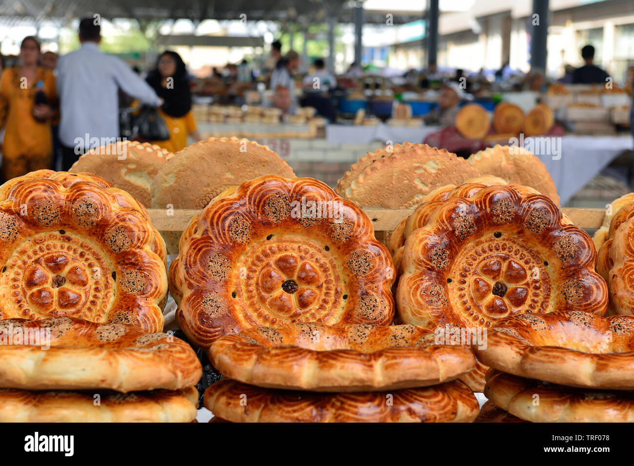 Margilan, Fergana Valley, Uzbekistan - Uzbek bread, non or lepeshka ...