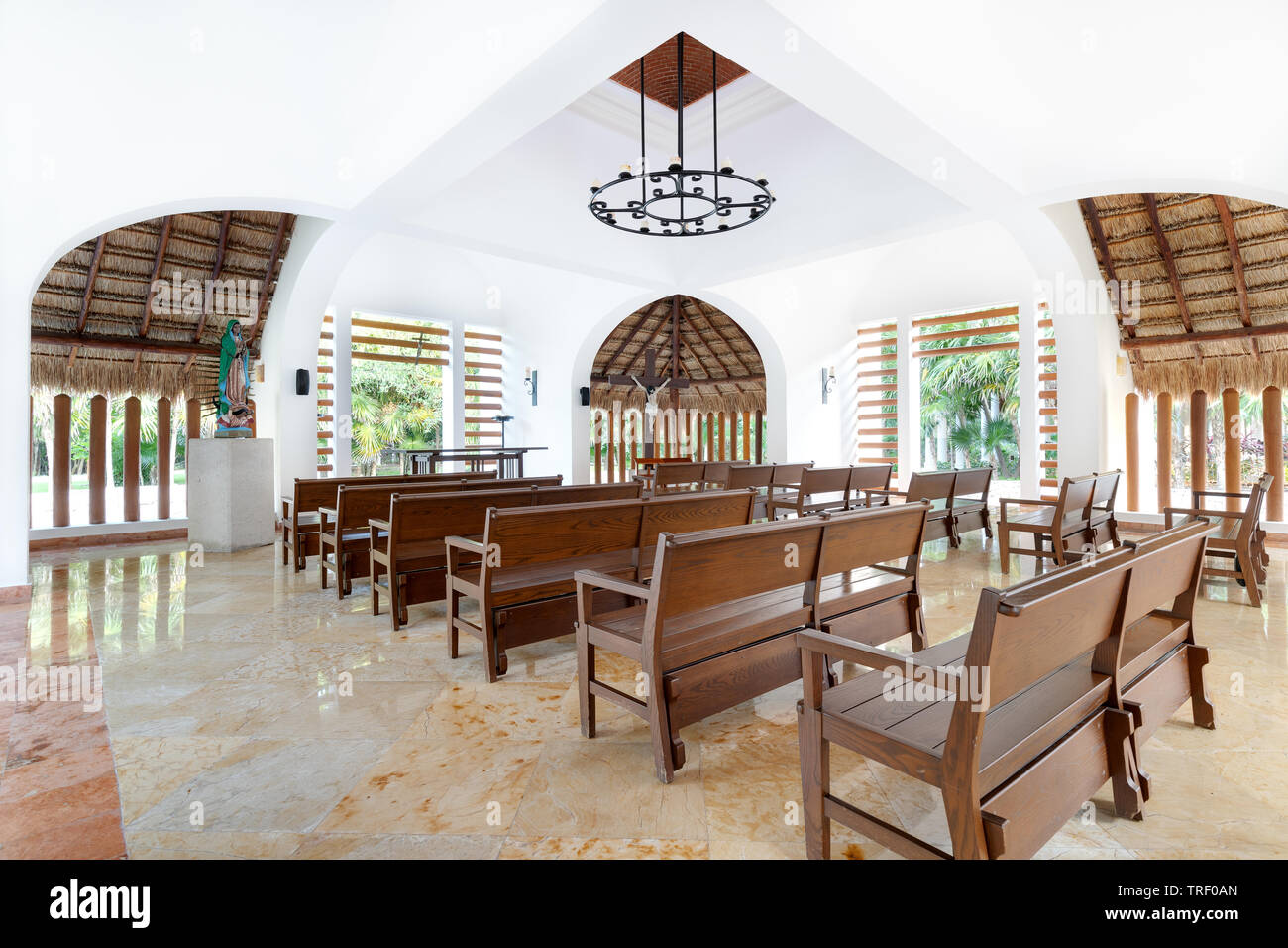 The Capilla San Valentin chapel at the Valentin Imperial Maya resort ...