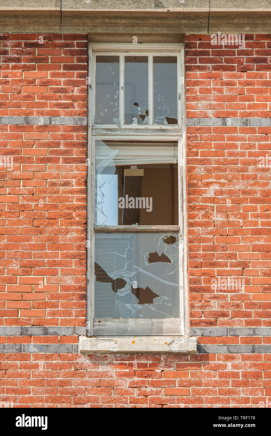 closeup of derelict and broken office windows Stock Photo - Alamy
