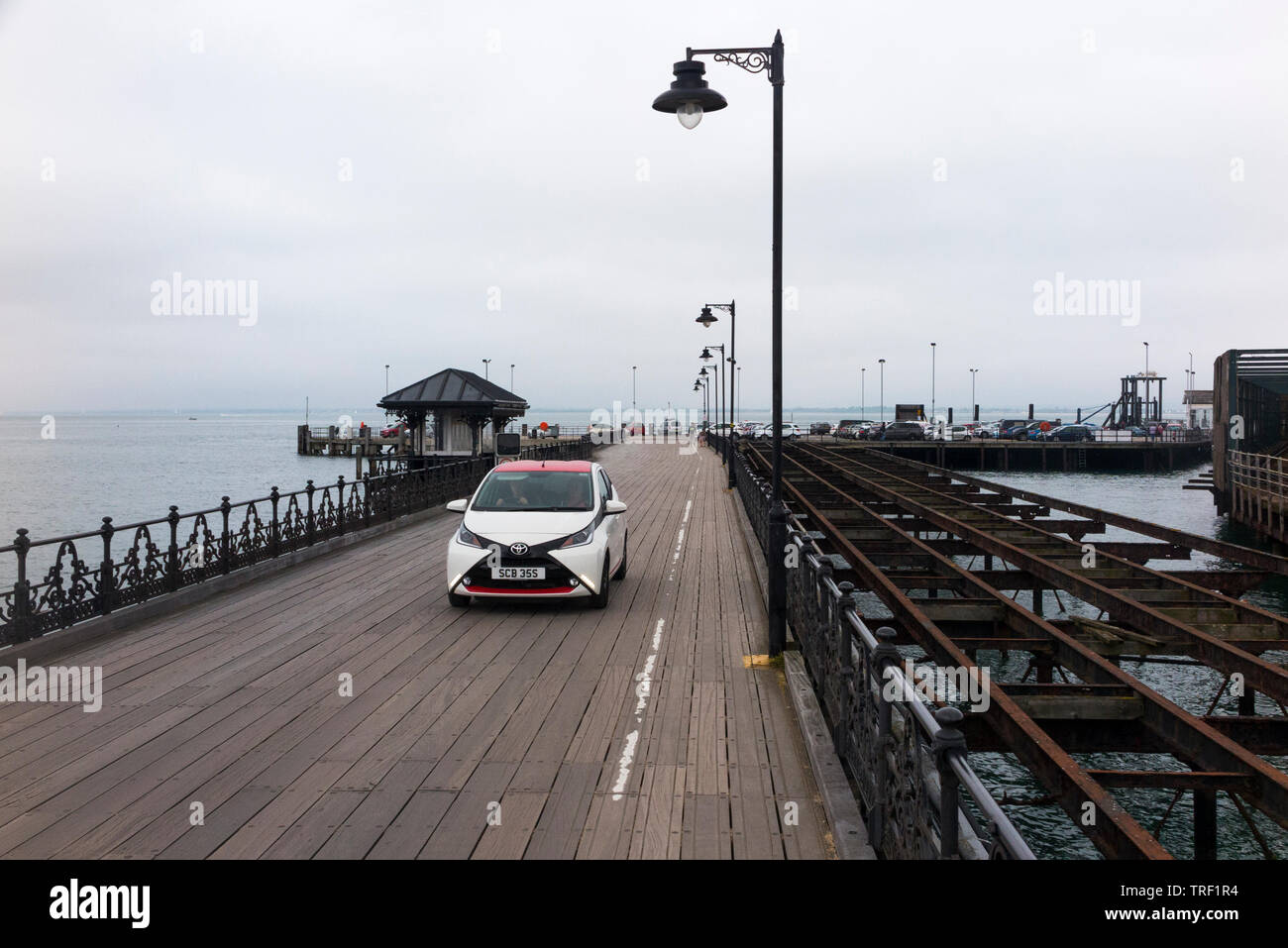 Pedestrian and vehicle pier; the pier allows people and cars to travel ...