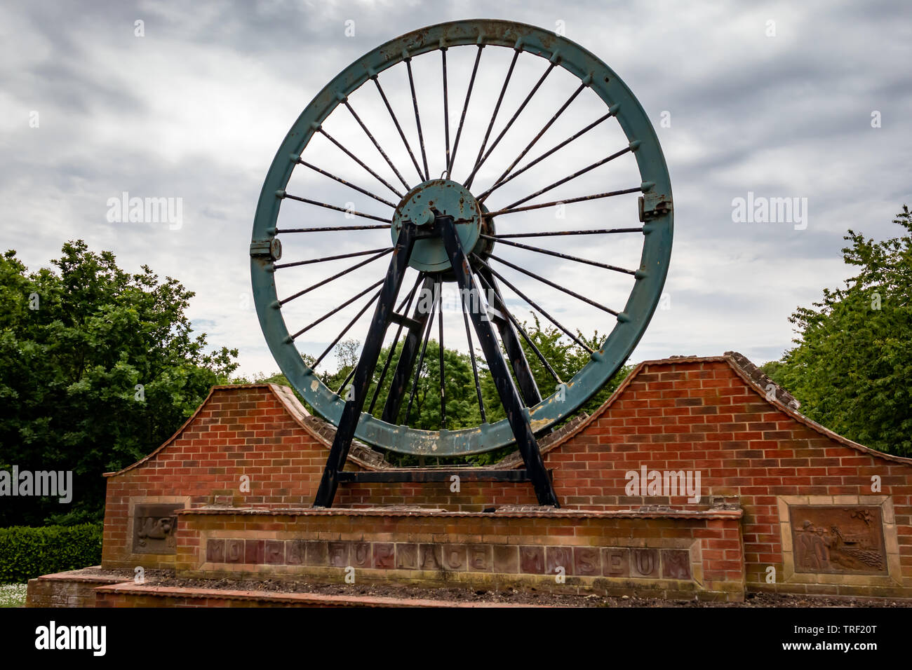 Pit Head Winding Wheel at the Entrance to Moira Furnace Museum.on the ...