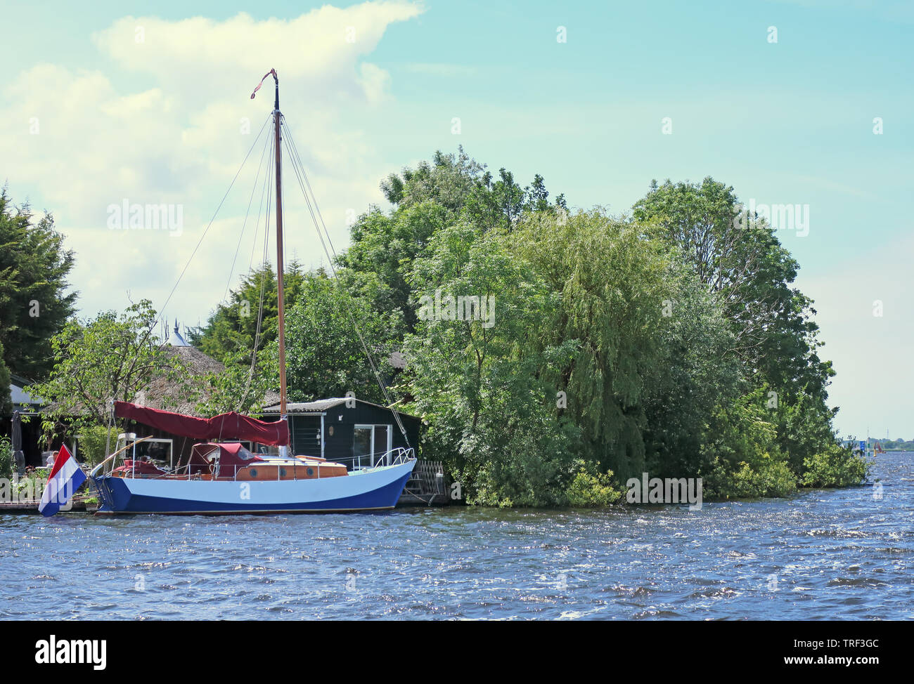 Dutch boat in the waters of kaag island Stock Photo - Alamy