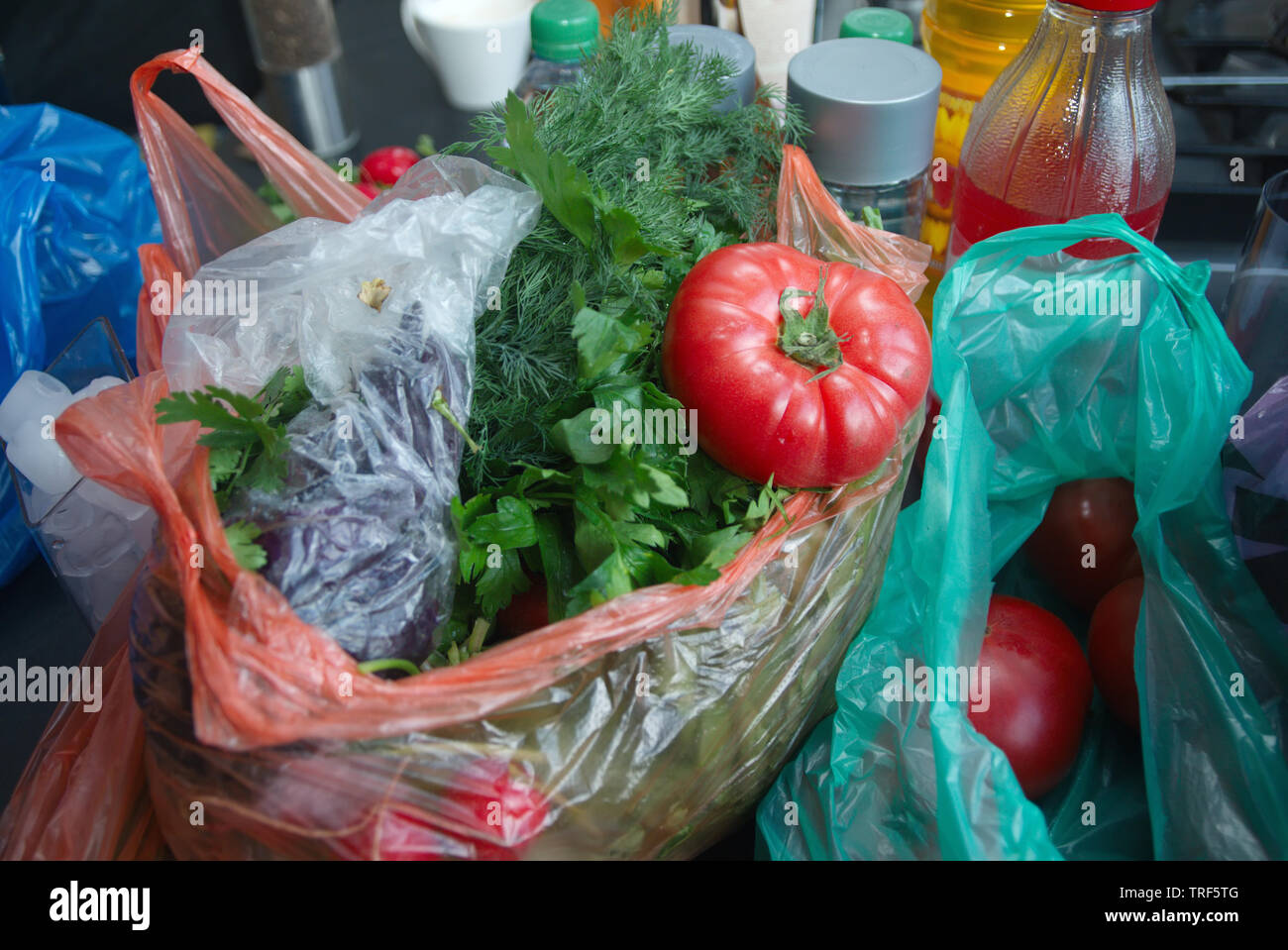 Plastic bags full of goods hi-res stock photography and images - Alamy