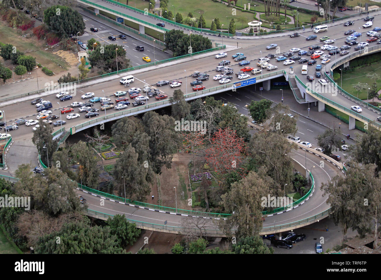 Cairo, Egypt - February 25, 2010: Traffic Jam Transportation Collapse ...