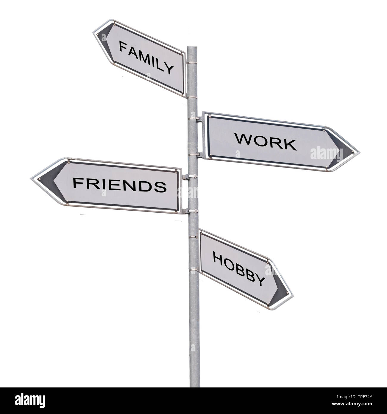 Road sign to life balance Stock Photo - Alamy