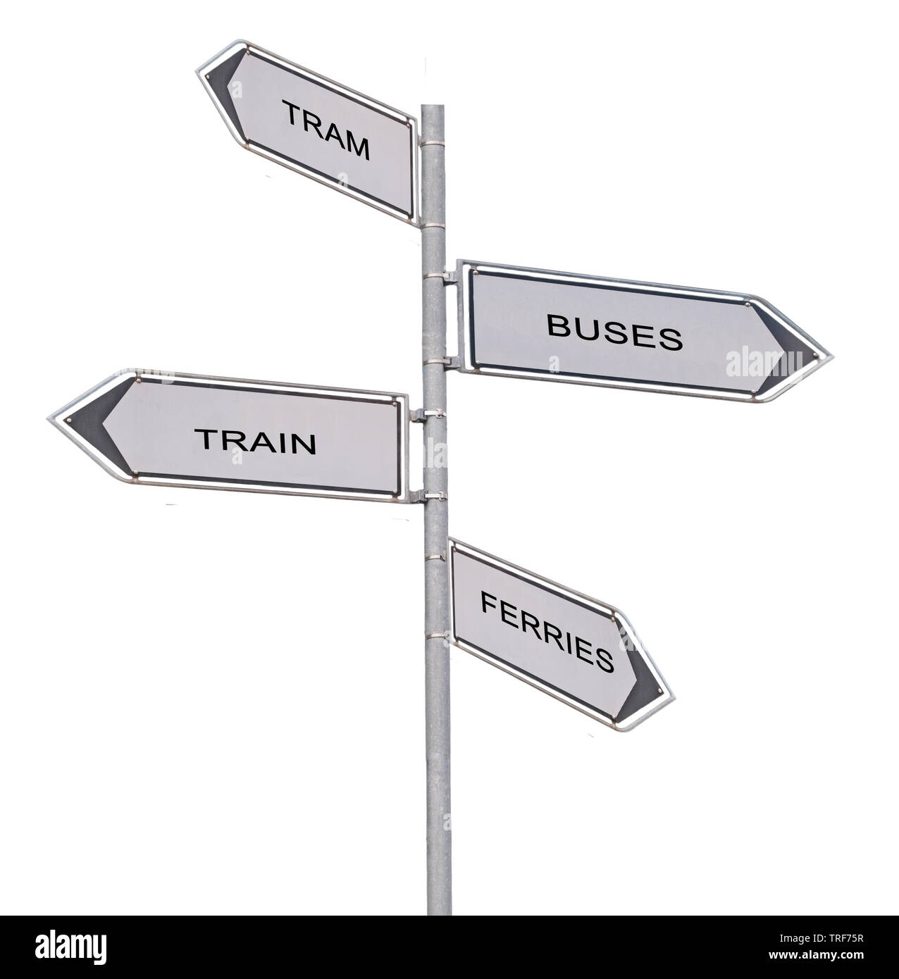 Road signs to public transportation Stock Photo - Alamy
