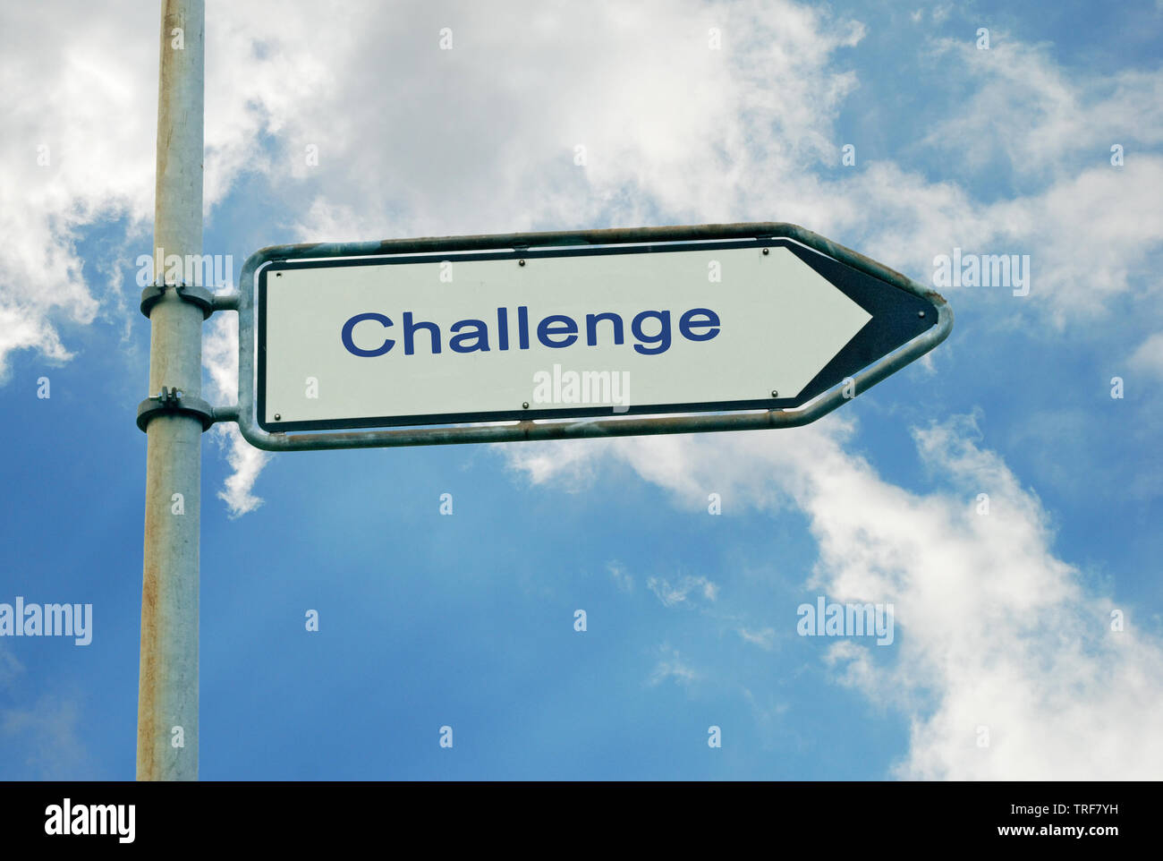 Road sign to challenge Stock Photo - Alamy