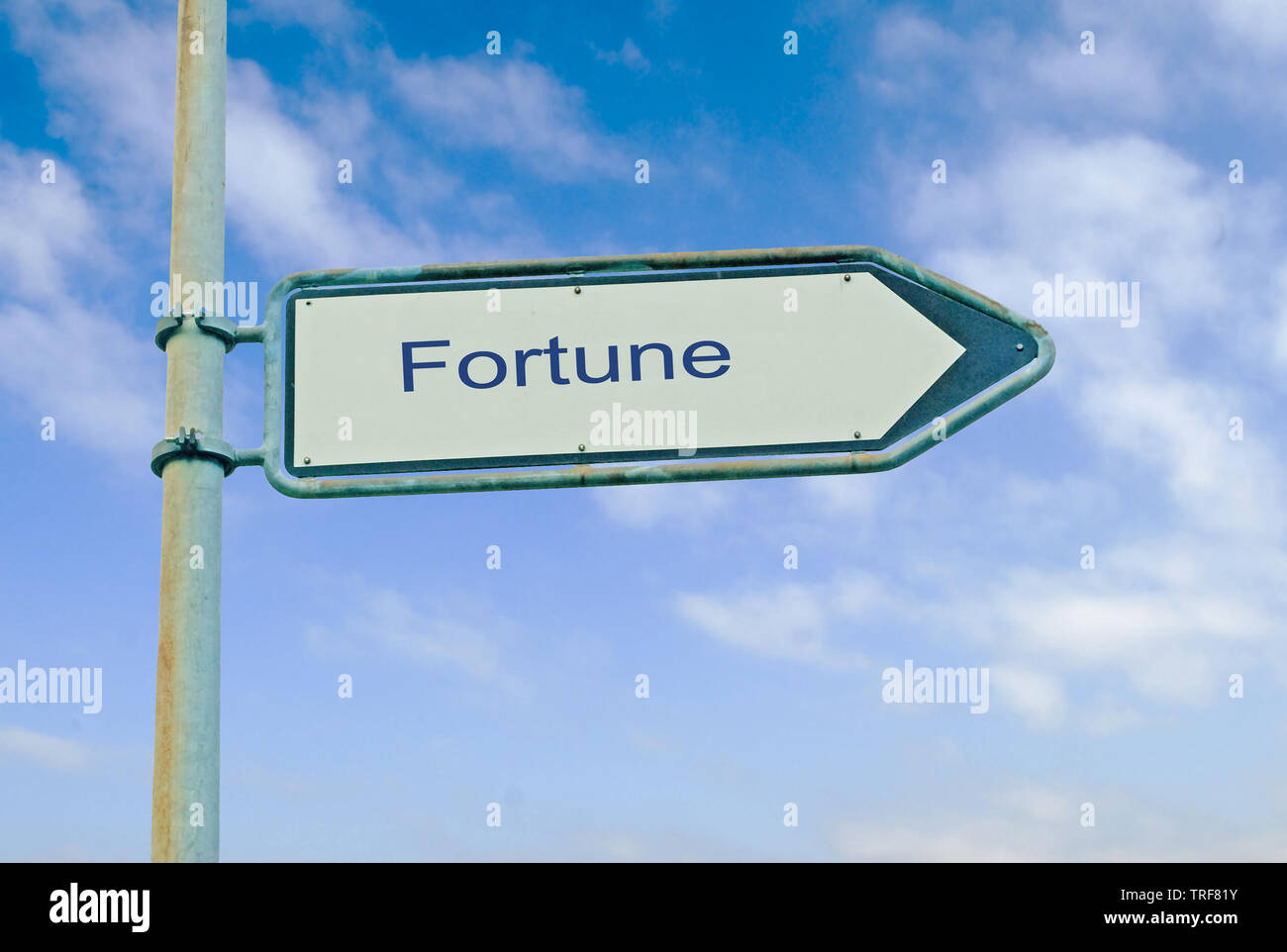 Road sign to fortune Stock Photo - Alamy