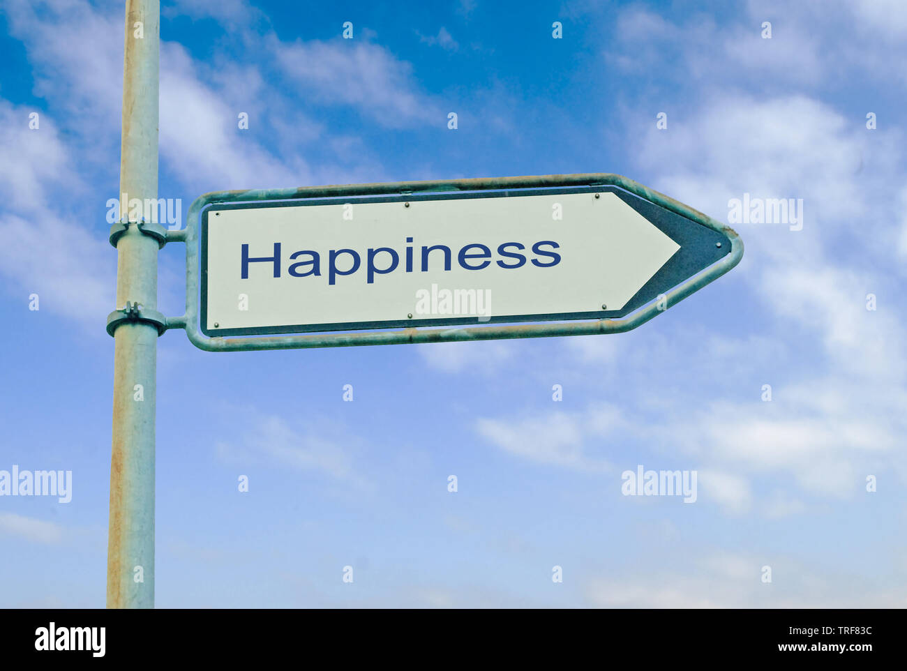 Road signs to happiness Stock Photo - Alamy