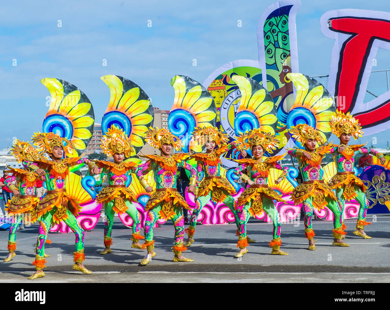 Participants in the Dinagyang Festival in Iloilo Philippines Stock ...