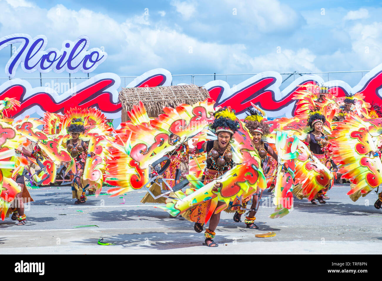 Participants in the Dinagyang Festival in Iloilo Philippines Stock ...