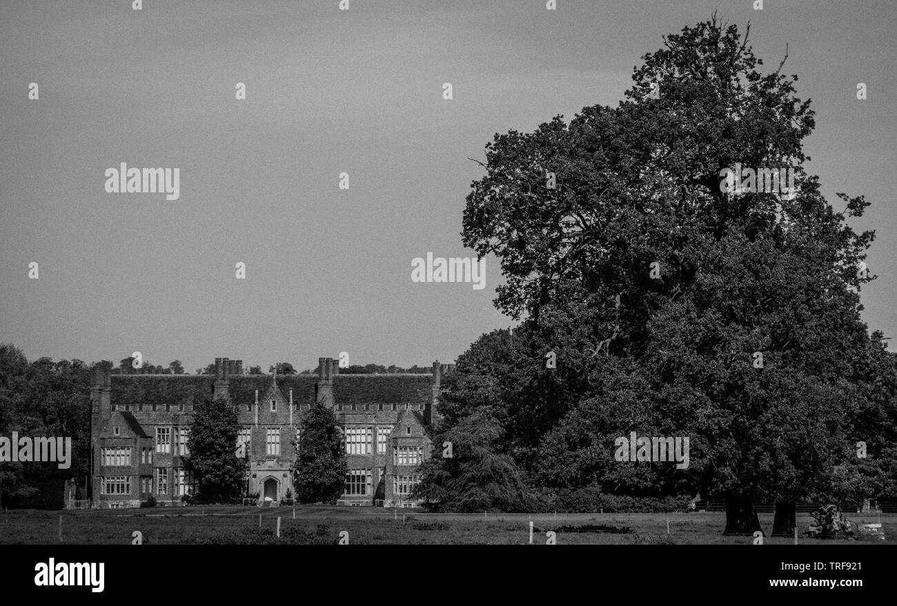 Black and White Landscape, Toad Hall, Mapledurham House ,a Elizabethan ...