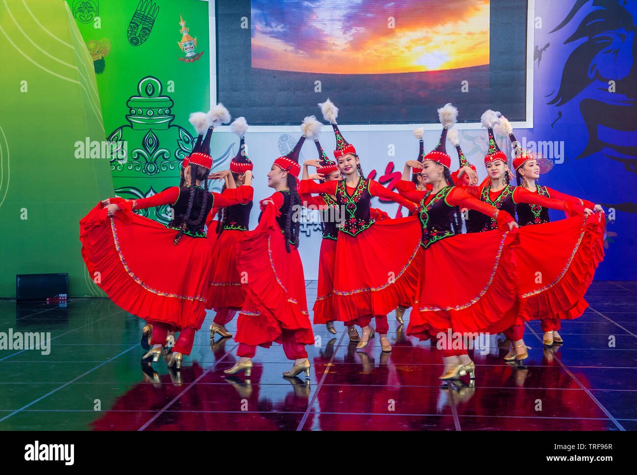 Traditional kazakh dance performance in hi-res stock photography and ...