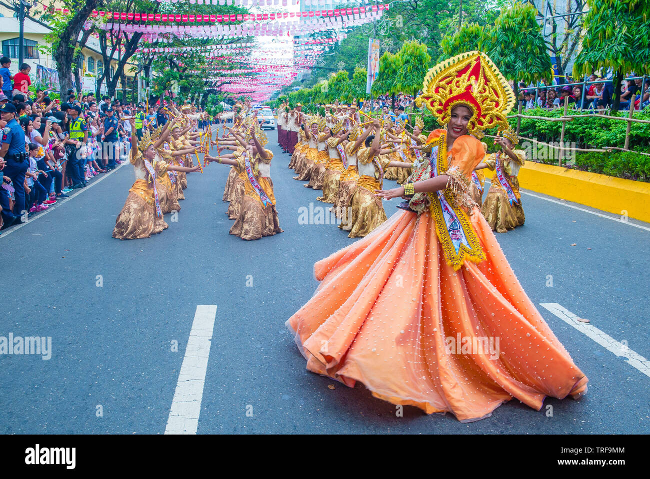 Participants in the Sinulog festival in Cebu city Philippines Stock ...