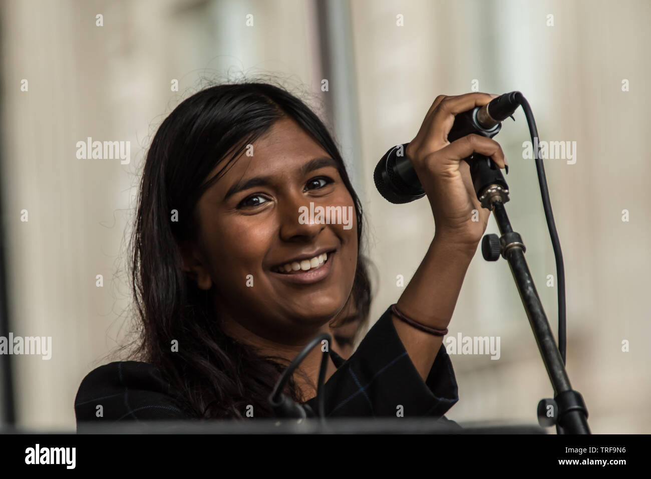4 June ,2019.. London,UK. Ash Sarkar, journalist and political activist ...