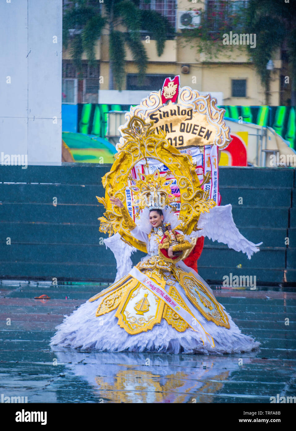 Participant in the Sinulog festival in Cebu city Philippines Stock ...