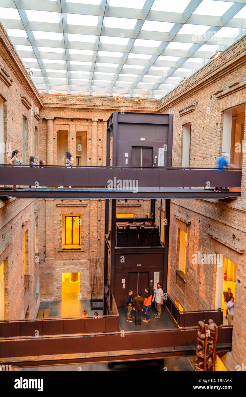 SAO PAULO , BRAZIL 14 JULY 2018 ; The Pinacoteca .Visual arts museum ...