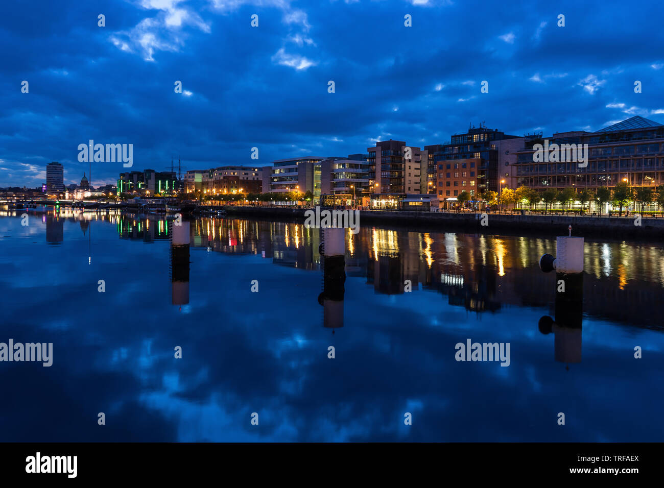 Night view in Dublin, Ireland Stock Photo - Alamy