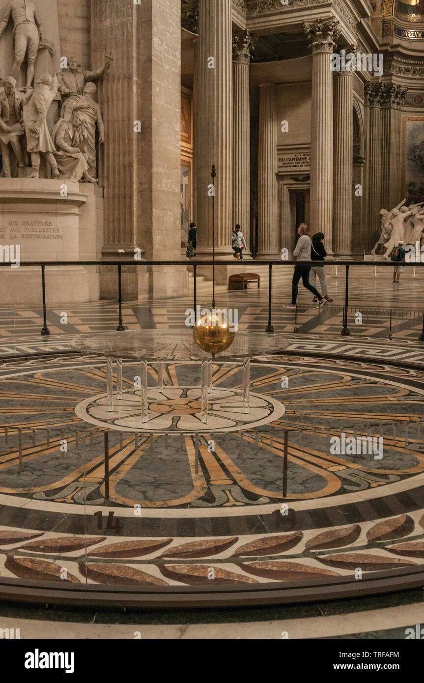 Foucault pendulum at pantheon in paris hi-res stock photography and ...