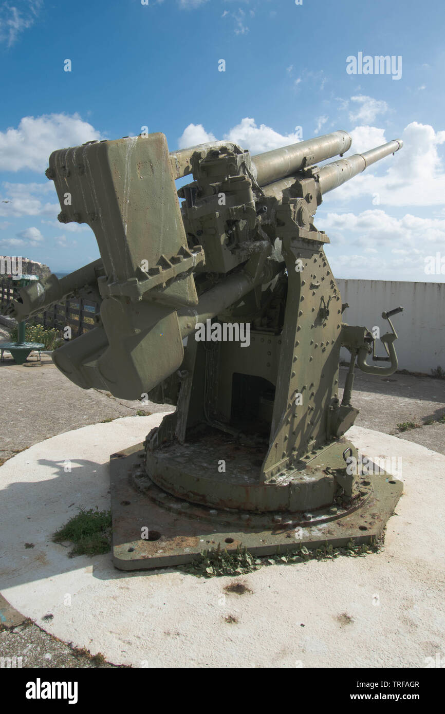Ant Aircraft Gun in Gibraltar fire firing defence defending military ...