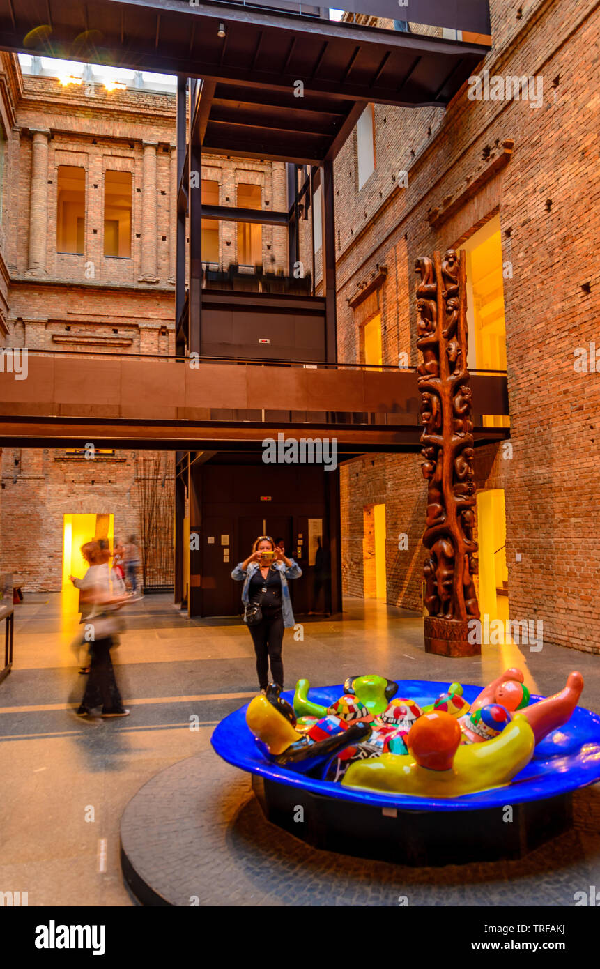 SAO PAULO , BRAZIL 14 JULY 2018 ; The Pinacoteca .Visual arts museum ...