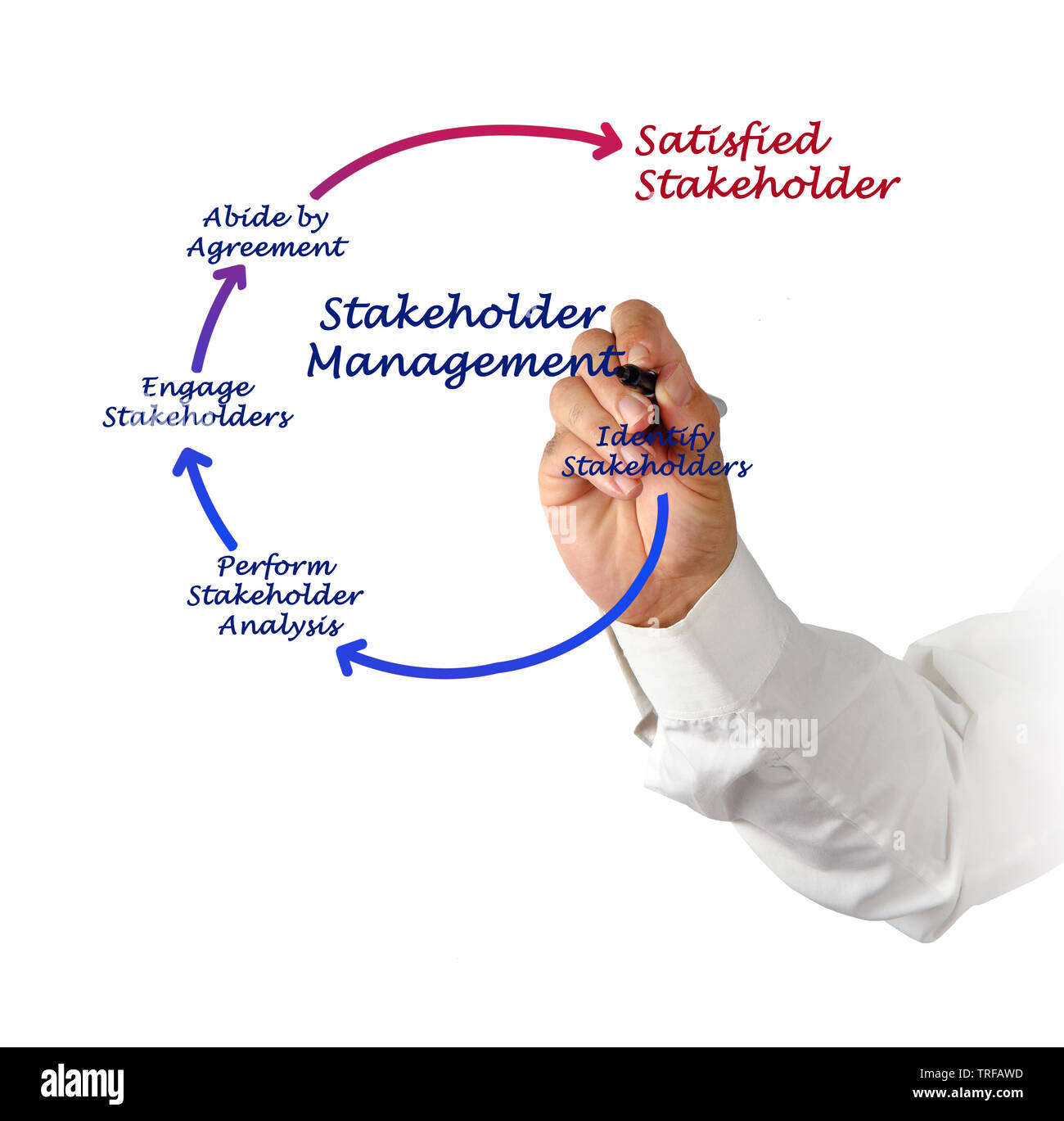 Diagram of Stakeholder Management Stock Photo - Alamy