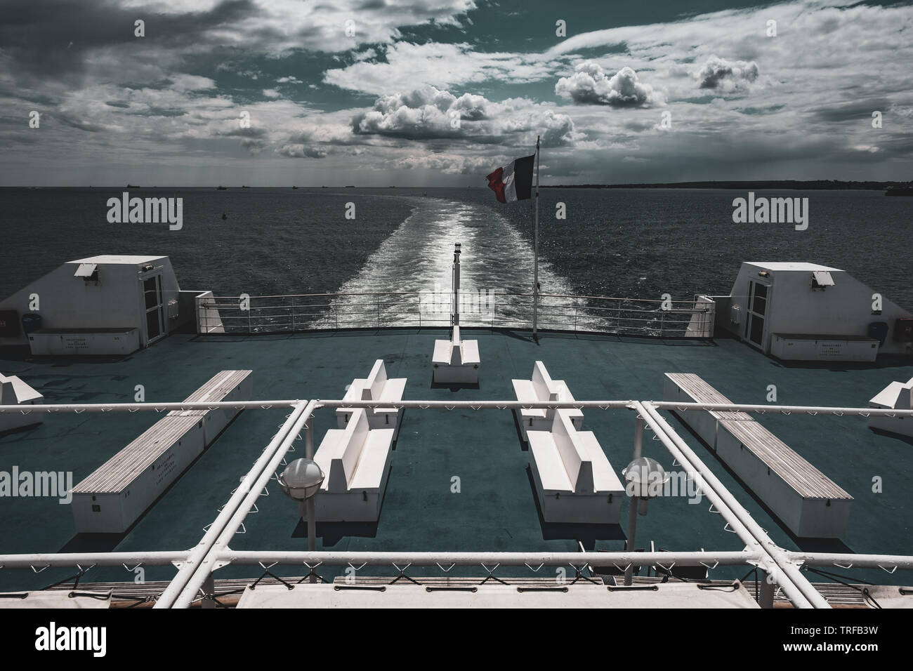French Ferry in the English Channel near Portsmouth Stock Photo - Alamy