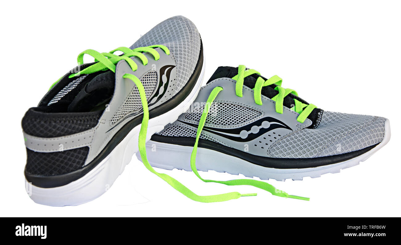 Sneakers isolated on white background Stock Photo - Alamy