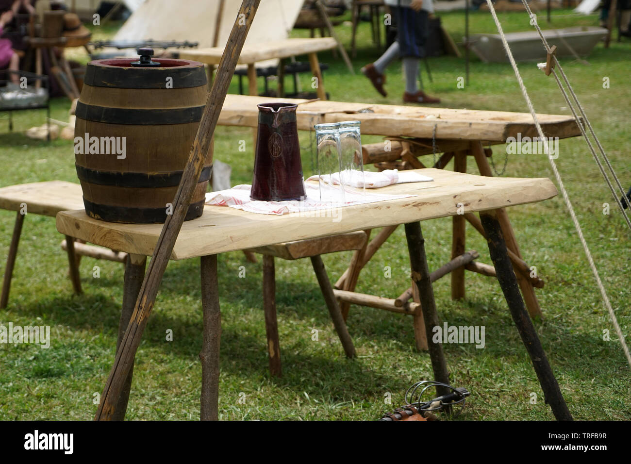 Medieval tent camp photographed at a festival in Germany Stock Photo ...