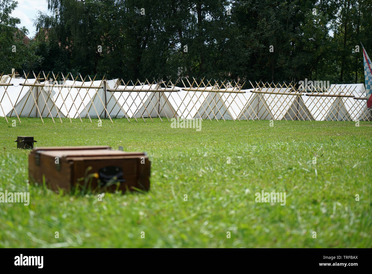 Medieval tent camp photographed at a festival in Germany Stock Photo ...