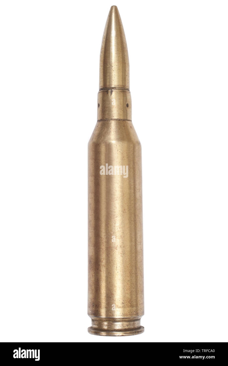14.5mm heavy machine gun russian cartridge isolated on white Stock ...