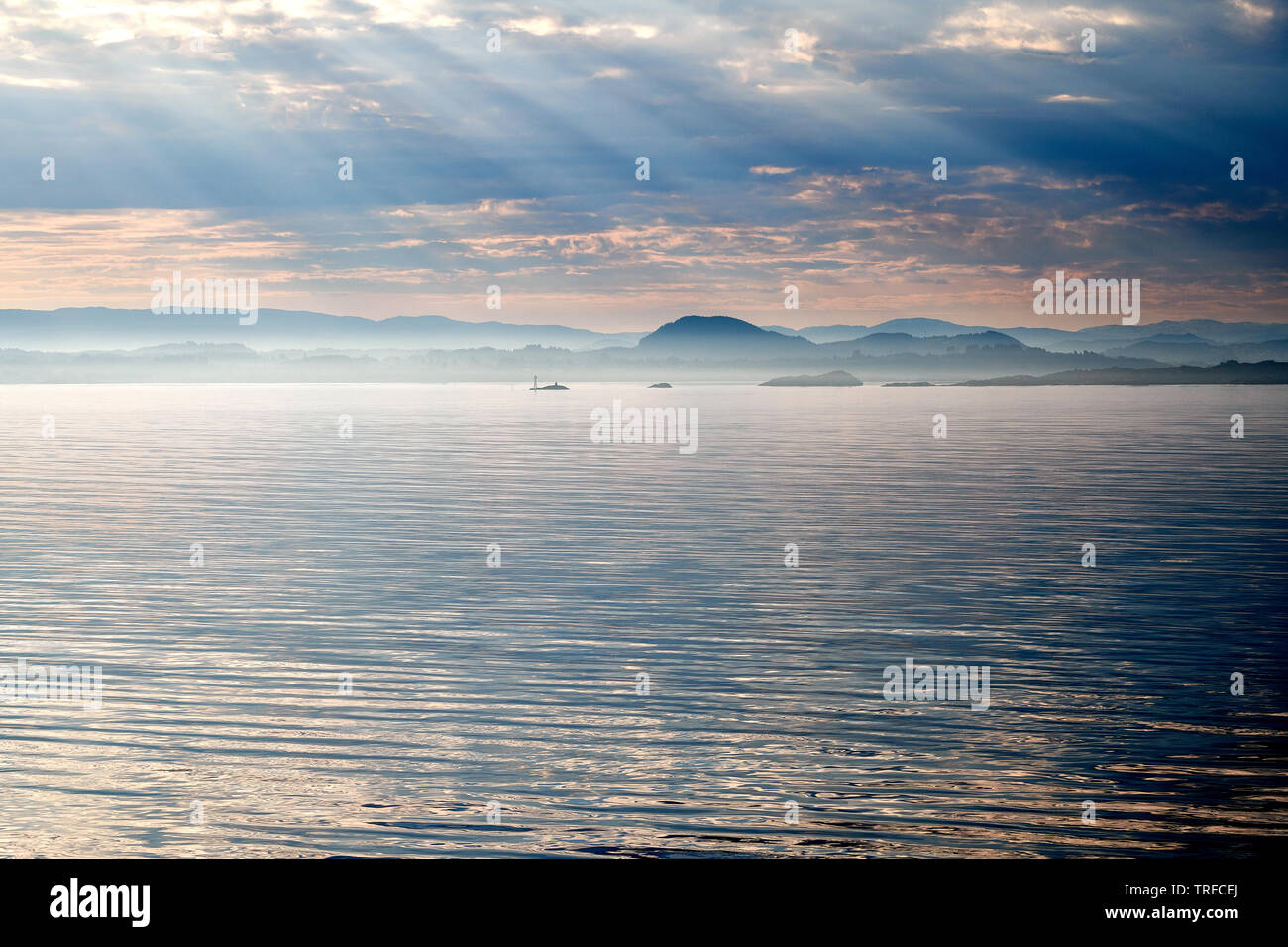 shape of hills in haze in distance Stock Photo - Alamy