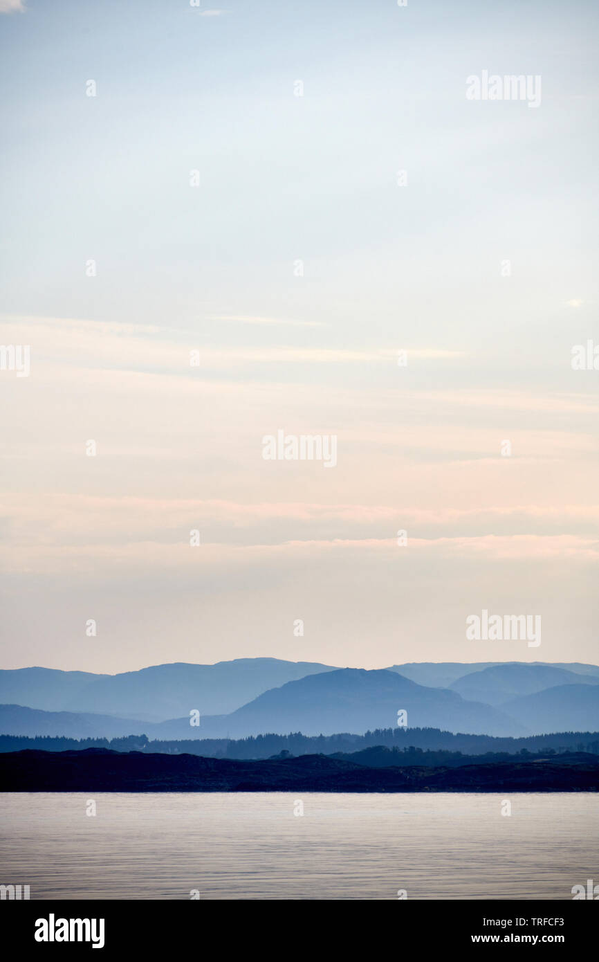 shape of hills in haze in distance Stock Photo - Alamy