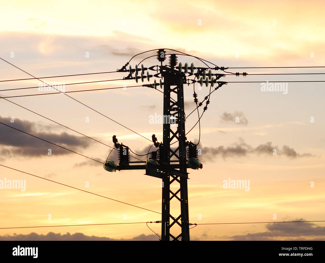 Electric suspension towers hi-res stock photography and images - Alamy