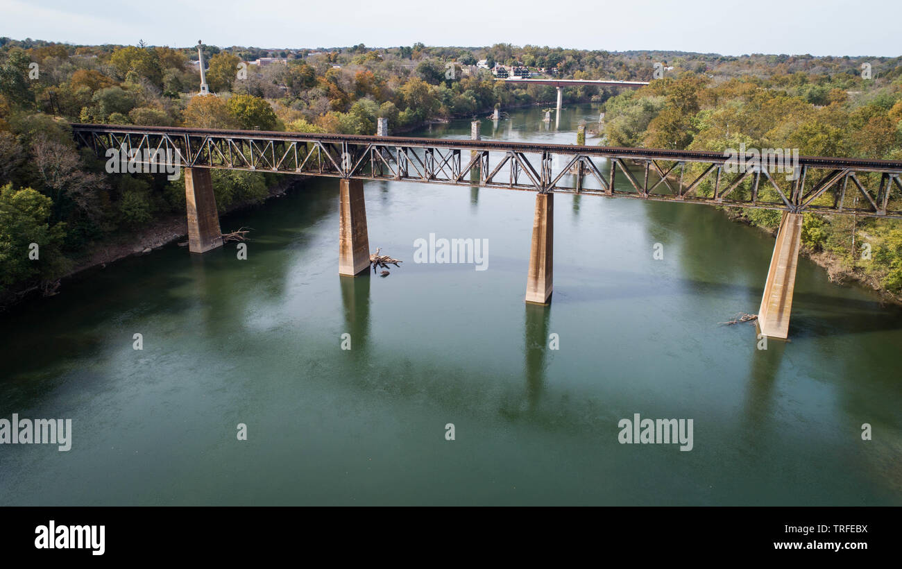 Aerial view old railroad trestle hi-res stock photography and images ...